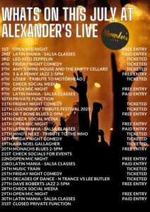 Upcoming Shows – Alexander's Live